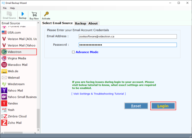 Videotron Backup - Download Videotron Emails to 30+ Option